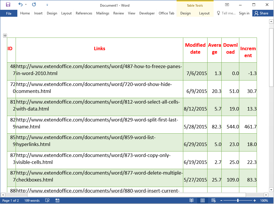 Paste Word Table Into Excel Cell