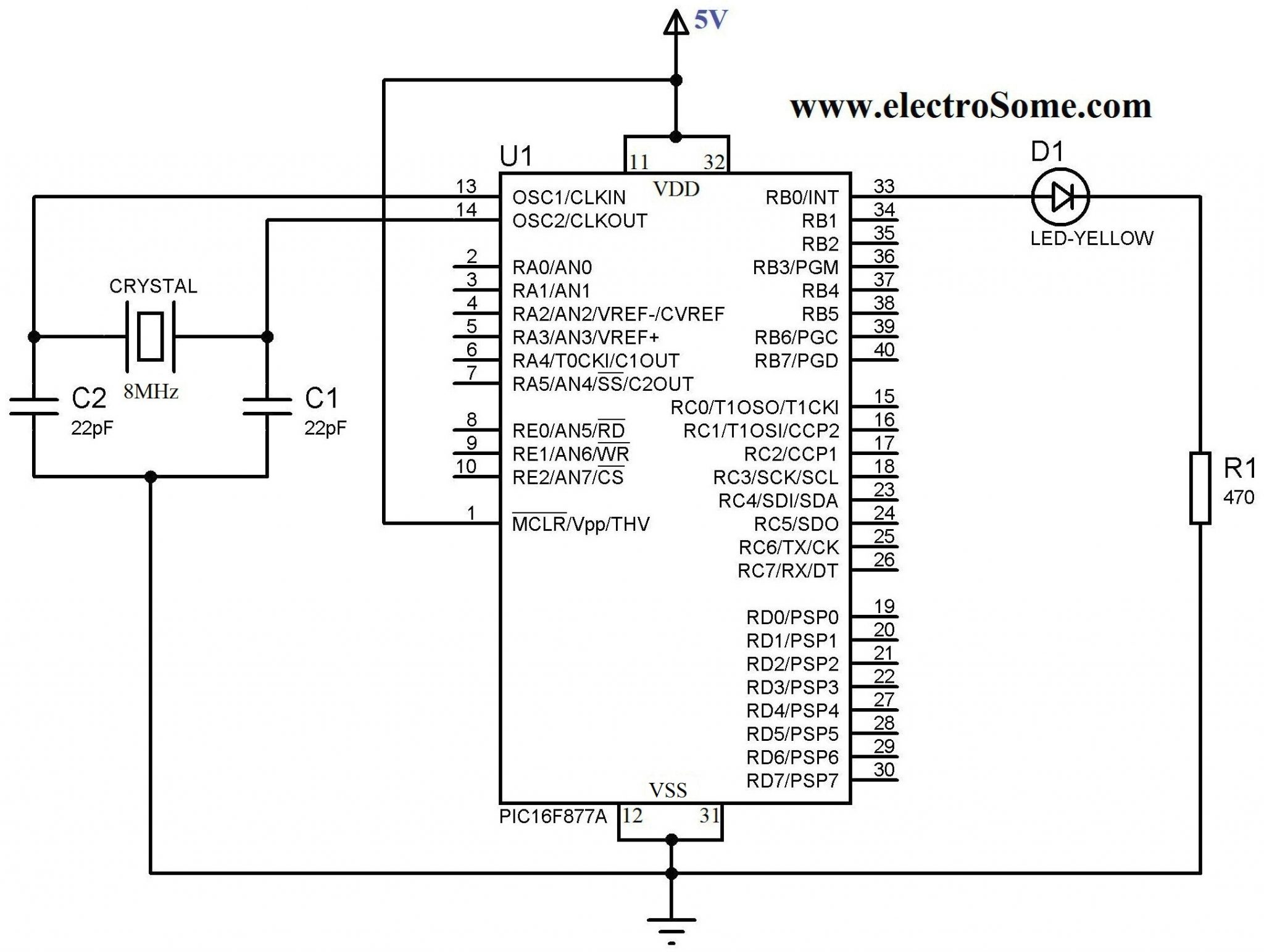 Simple Blinking Circuit Diagram