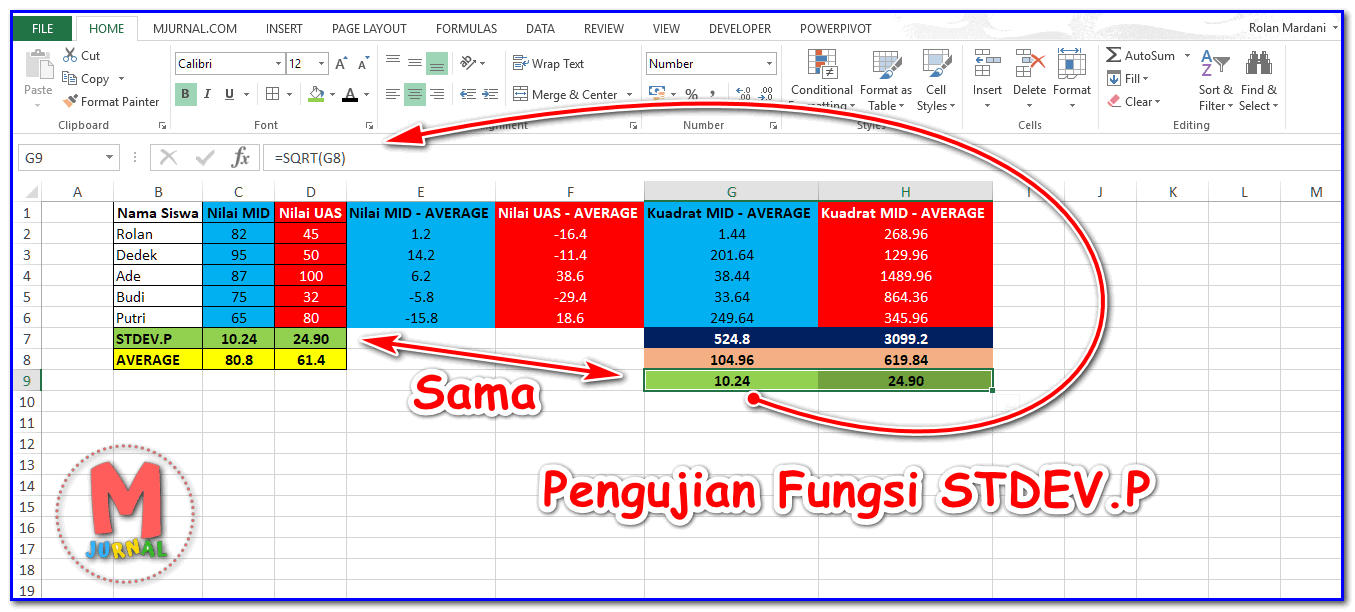 stdev-excel-brain