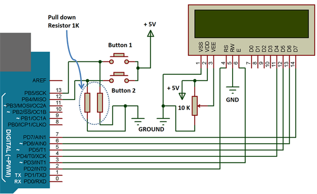 Circuit Diagram Of Lcd Interfacing With Arduino - Circuit Diagram