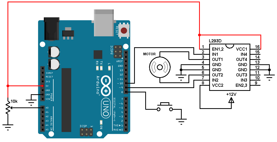 What Is Motor Control Circuit In Arduino - Wiring Diagram