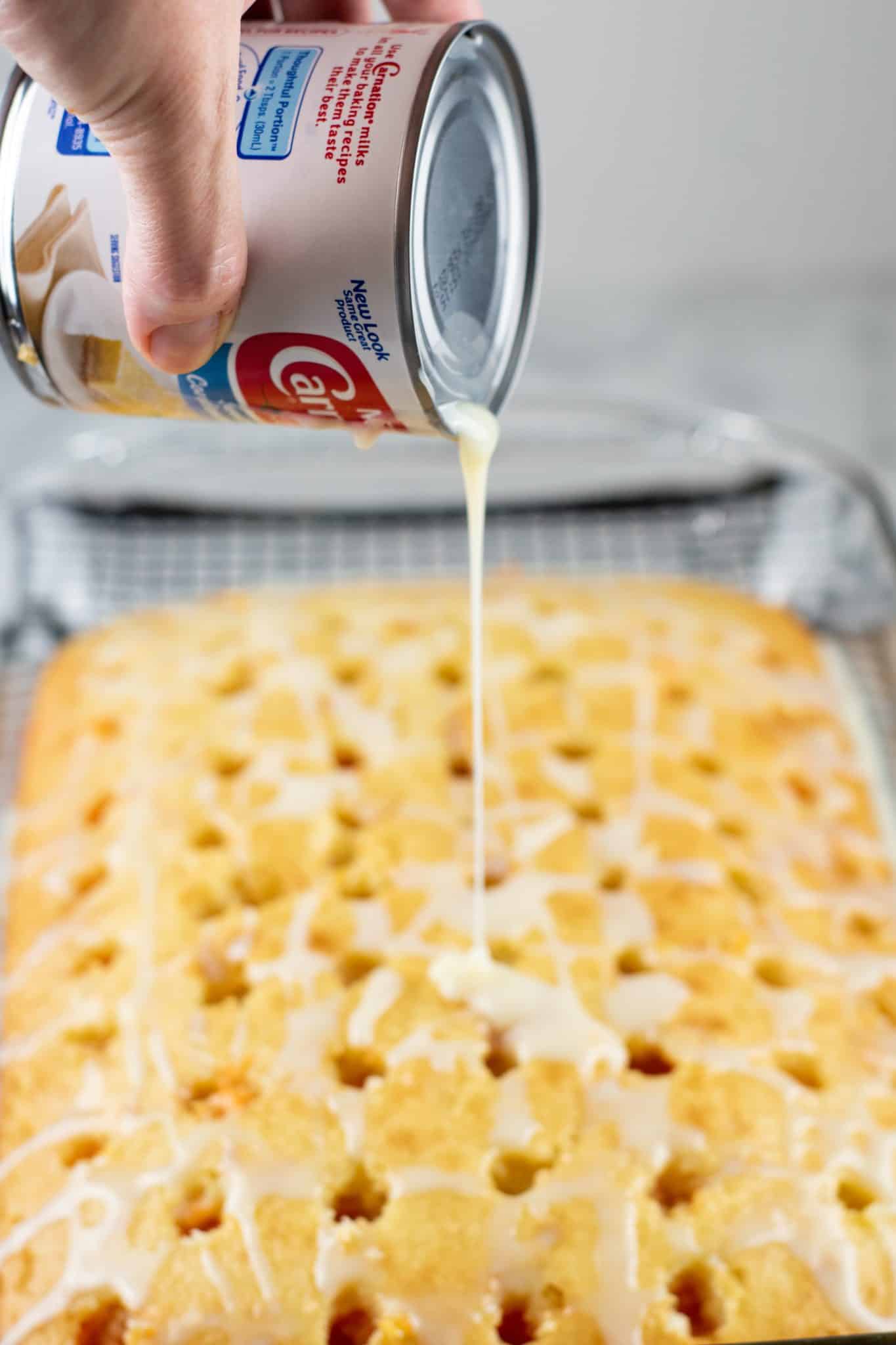 Candy Corn Poke Cake - The Quicker Kitchen