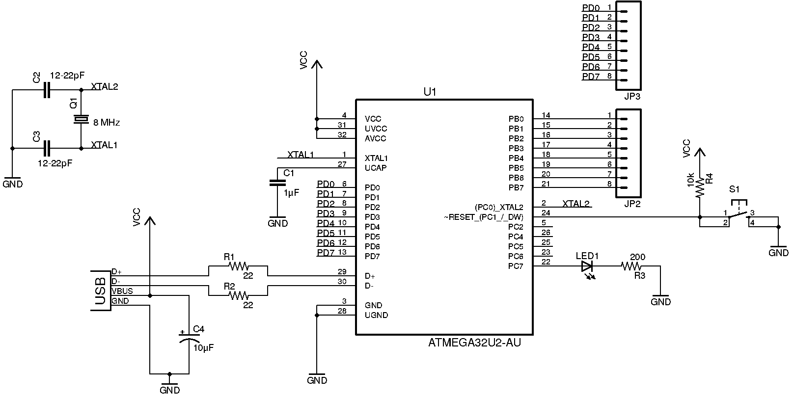Microcontroller Schematic Diagram
