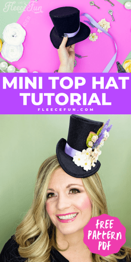 How To Make A Mini Top Hat free Pattern Or Template Fleece Fun 