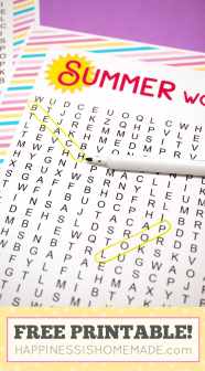 Free Summer Word Search Printable Happiness Is Homemade