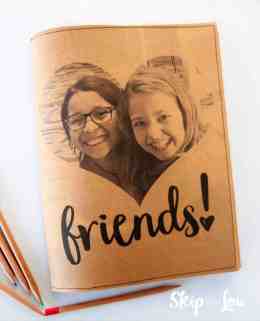 DIY Fabric Paper Printed Notebook Cover Skip To My Lou