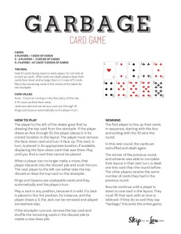 Garbage Card Game Skip To My Lou